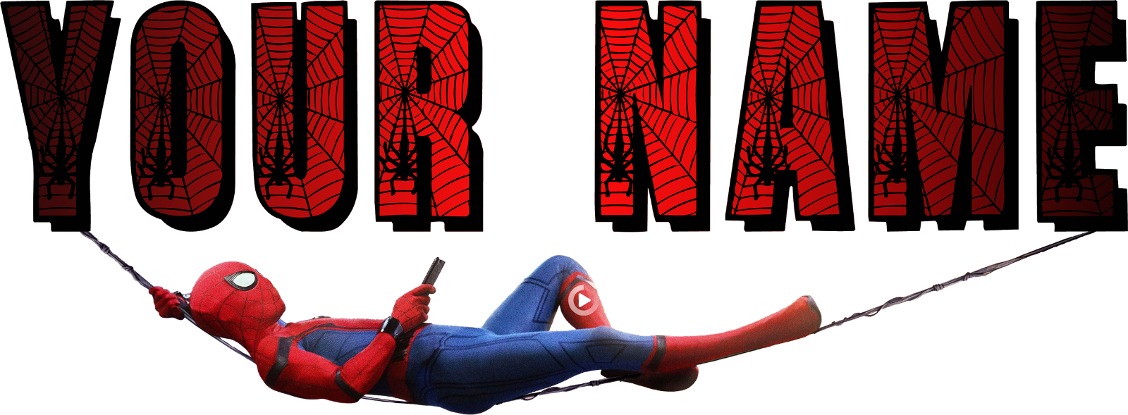 Spider-man Personalised Custom Name Decal Wall Sticker Superhero Decor ...