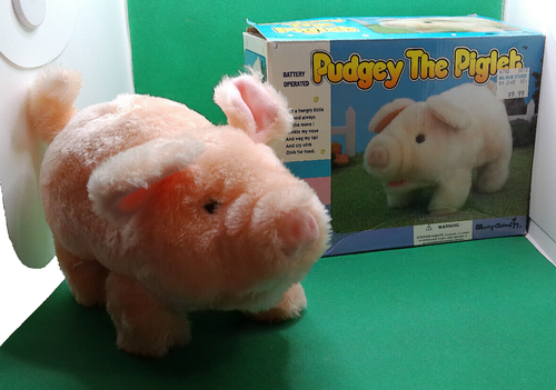 Pudgey the Piglet Iwaya NOS box 1986 battery operated toy | eBay