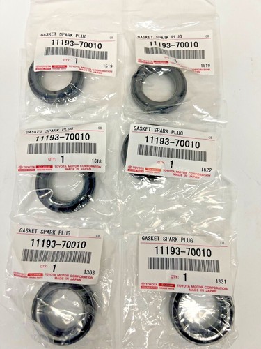 LOT DE 6 JOINTS DE TUBE DE BOUGIE D'ORIGINE TOYOTA & LEXUS OEM 11193 ...