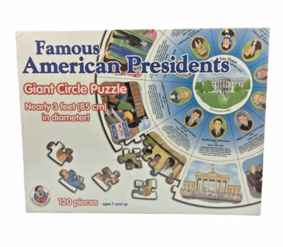 Vintage 1996 Famous American Presidents Giant Circle 3ft Puzzle 120 Pc ...