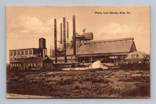 Perry Iron Works ERIE Pennsylvania Antique Foundry Collotype Hamm ...