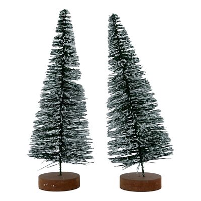 Mini Glitter Bristle Trees (2 Pack, Green, 12 in H) Christmas Bottle ...