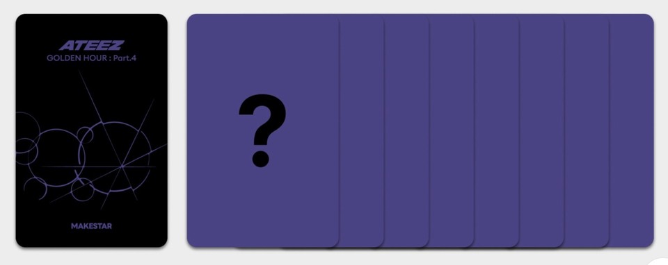 ATEEZ fan sign photocard 13TH MINI ALBUM [GOLDEN HOUR : Part.4 ...