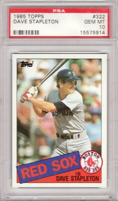 1985 Topps Baseball - PSA 10 Gem Mint - Dave Stapleton - #322 - Boston ...
