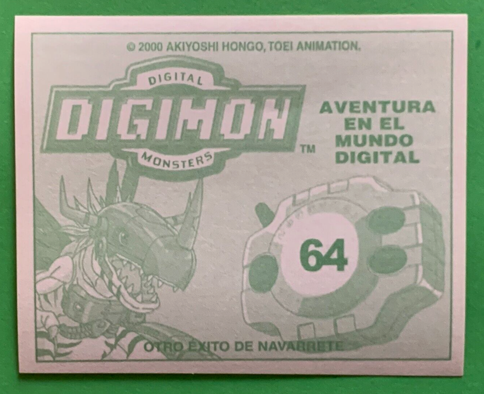 2000 DIGIMON Navarrete Sticker #064 TRAIN South America Edition PERU | eBay