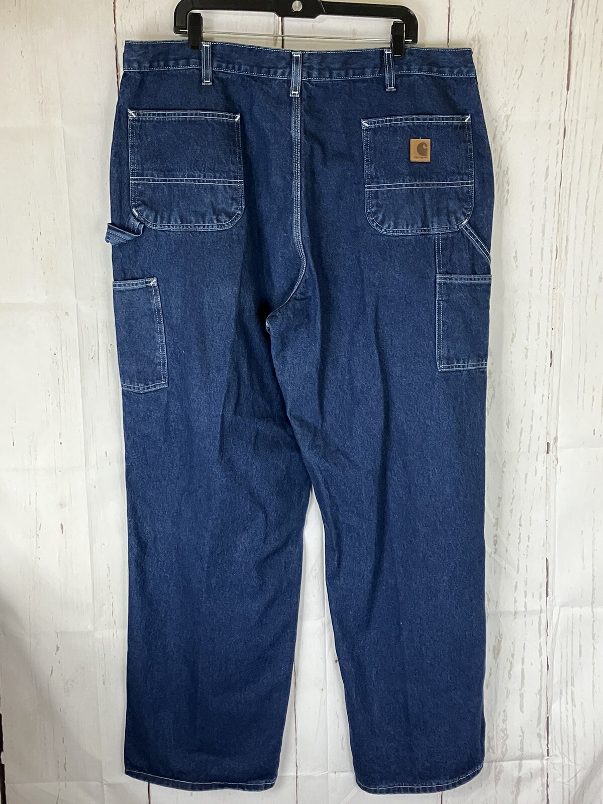 Carhartt Utility Carpenter Denim Jeans Mens 42” Waist 32” Inseam Blue ...