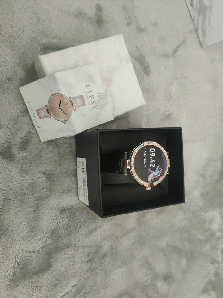 Brand New Lipsy Smartwatch Rose Gold With Crystals In Original Box RRP£ ...