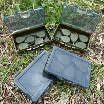 NGT INLINE LEADS CARP FISHING WEIGHTS x 5 IN BIT BOX GREEN COATED 1.1 ...