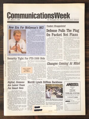 Communications Week - 1988 March 7, 14, 21, 28 - Lot of 4 Newspaper | eBay