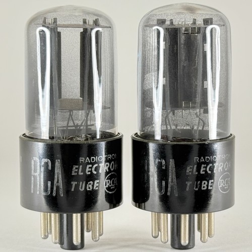 Tested Matched Pair RCA 6SL7GT Tubes Black Plates 6SL7 GT Date Codes 57 ...