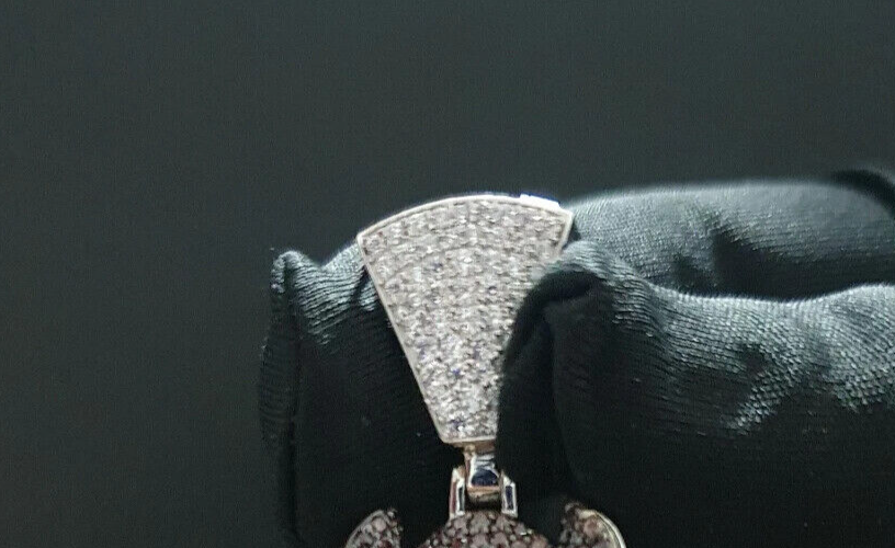 3.5Ct Simulated Diamond Cartoon Character With Chain 14K White Gold ...