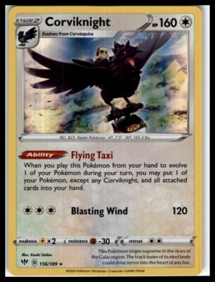 Corviknight #156/189 SWSH03: Darkness Ablaze Pokemon Card | eBay