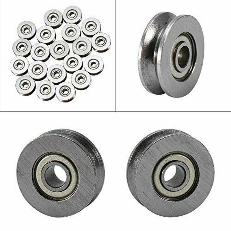 10Pcs V623ZZ Groove Guide Pulley Rail Ball Bearings For Linear Motion ...