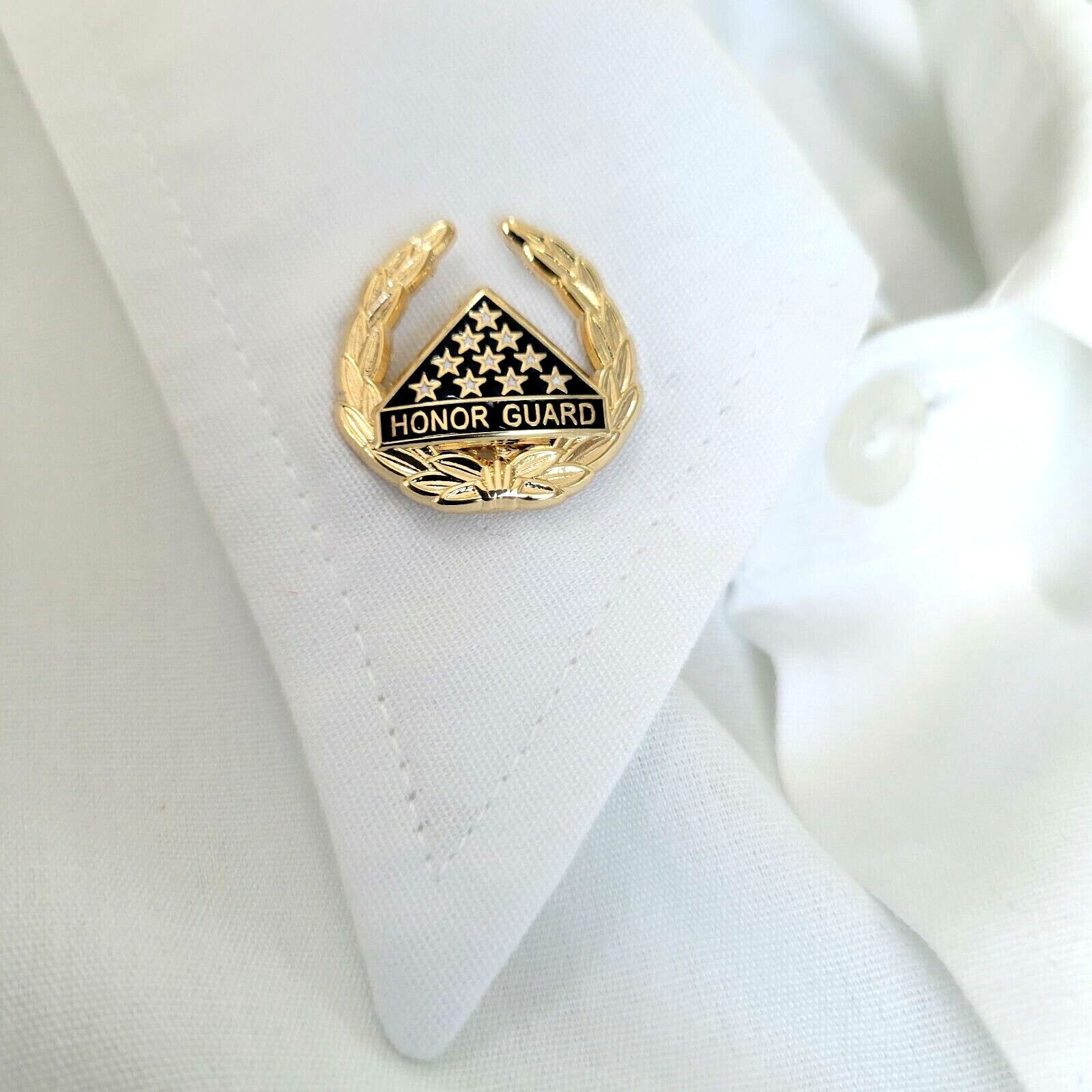 HONOR GUARD PIN: 7/8" Size, Imitation Gold Plated, Slight curve, #131 ...
