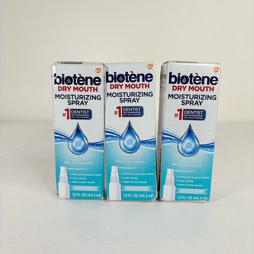 Biotene Dry Mouth Moisturizing Spray Alcohol Free Breath Freshener X3 ...