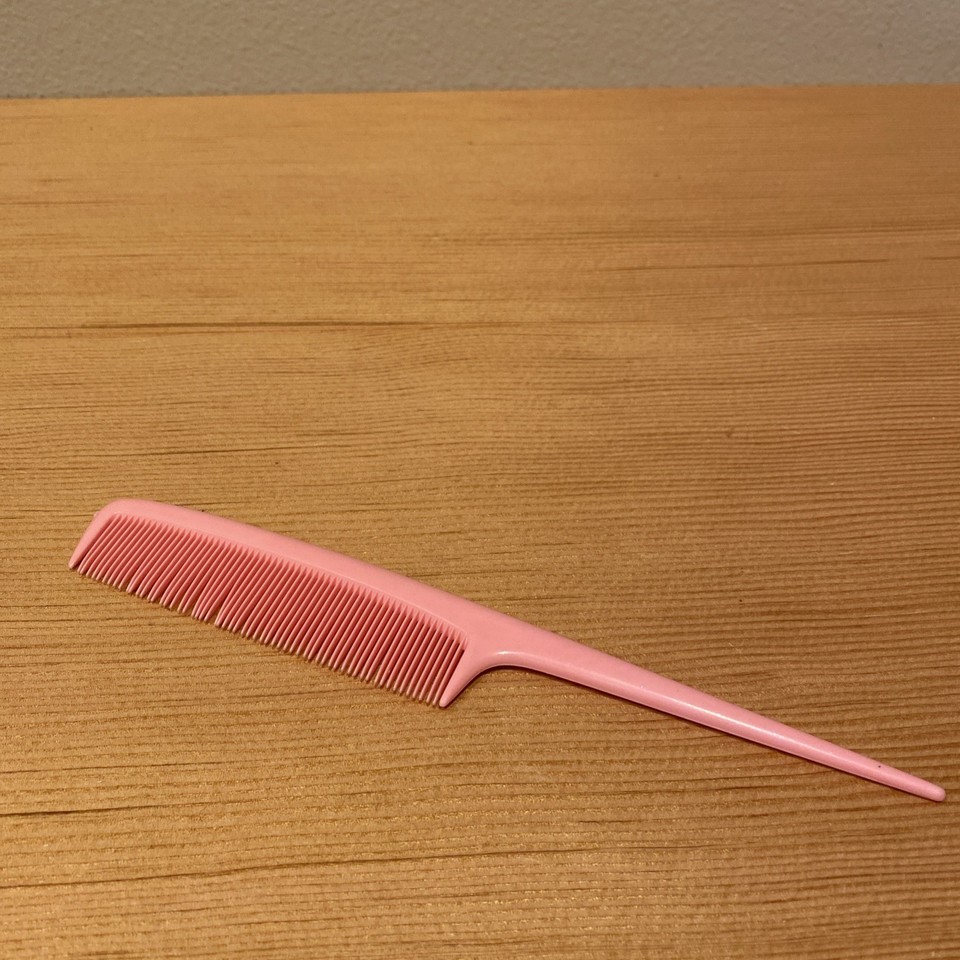 Vintage Unbreakable Comb Pink Rat Tail Made In USA Unbranded 8” | eBay