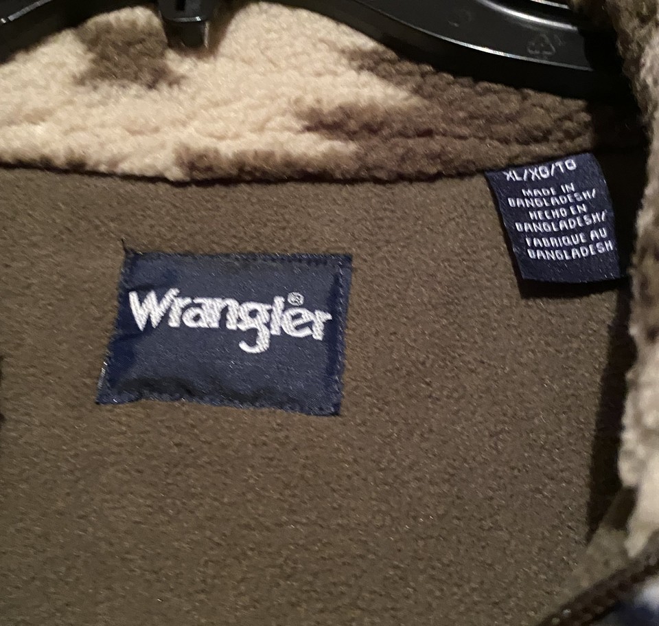 NWT WRANGLER XL Men's Alpine Green 1/4 Zip Sherpa Fleece Pullover ...