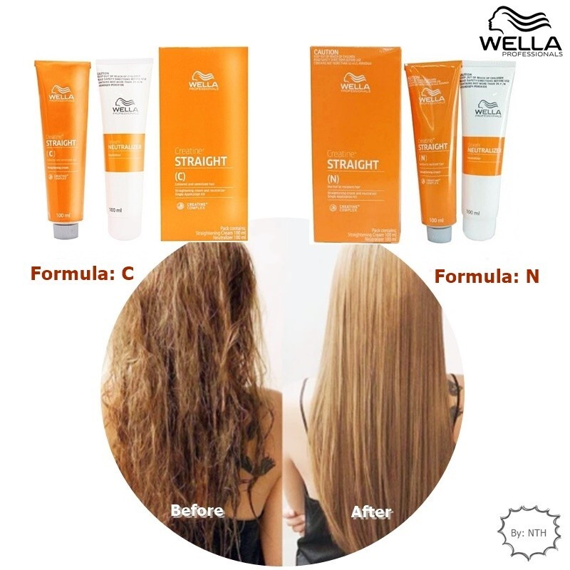 WELLA CREATINE straight straightening cream choose 2 formulas C or N ...