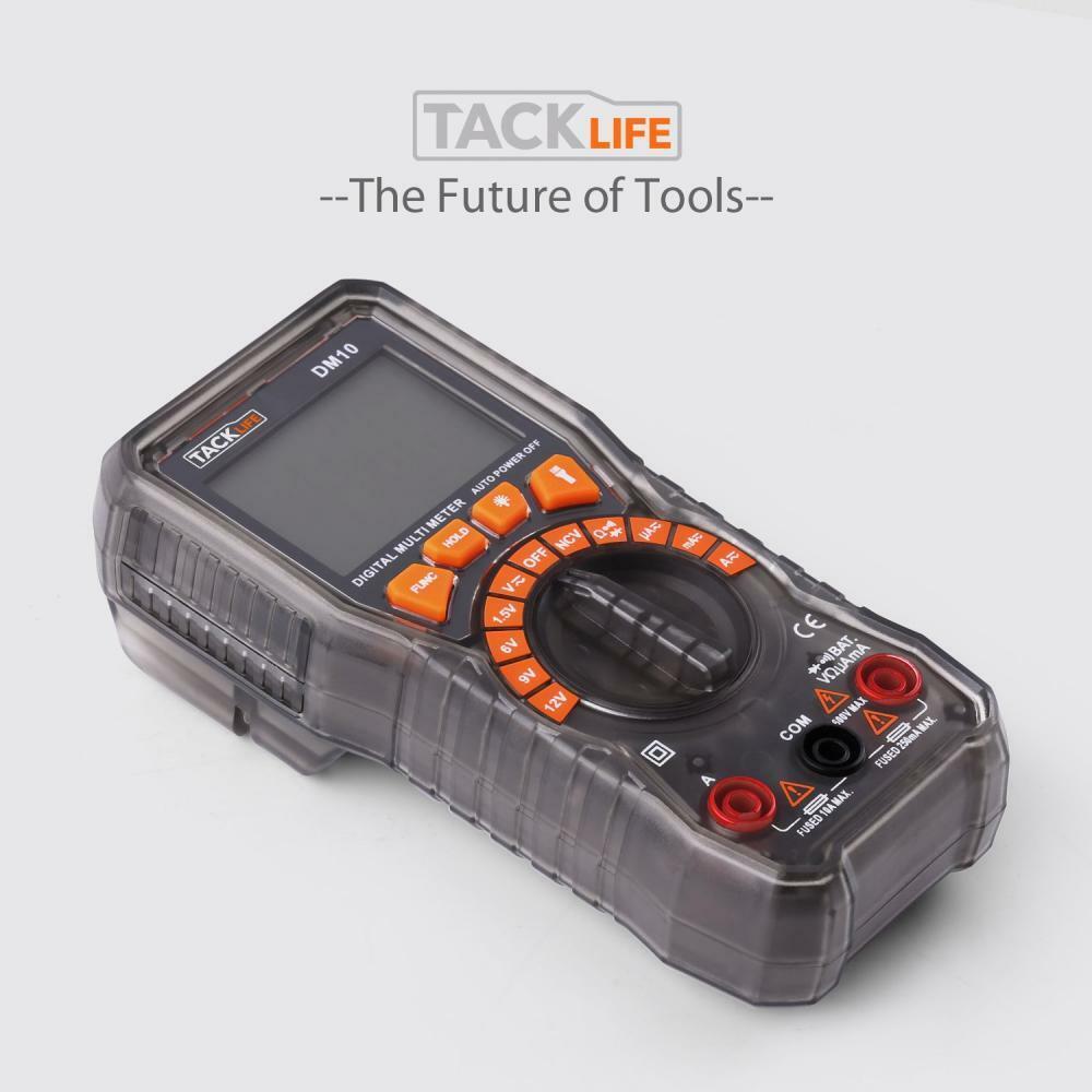 Tacklife Multimeter DM10 Electrical Tester Auto-ranging Amp Volt Ohm ...