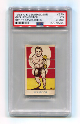 1953 1948 A & J Donaldson Sport Favourites 270 Gus Lesnevich PSA 3 MC ...