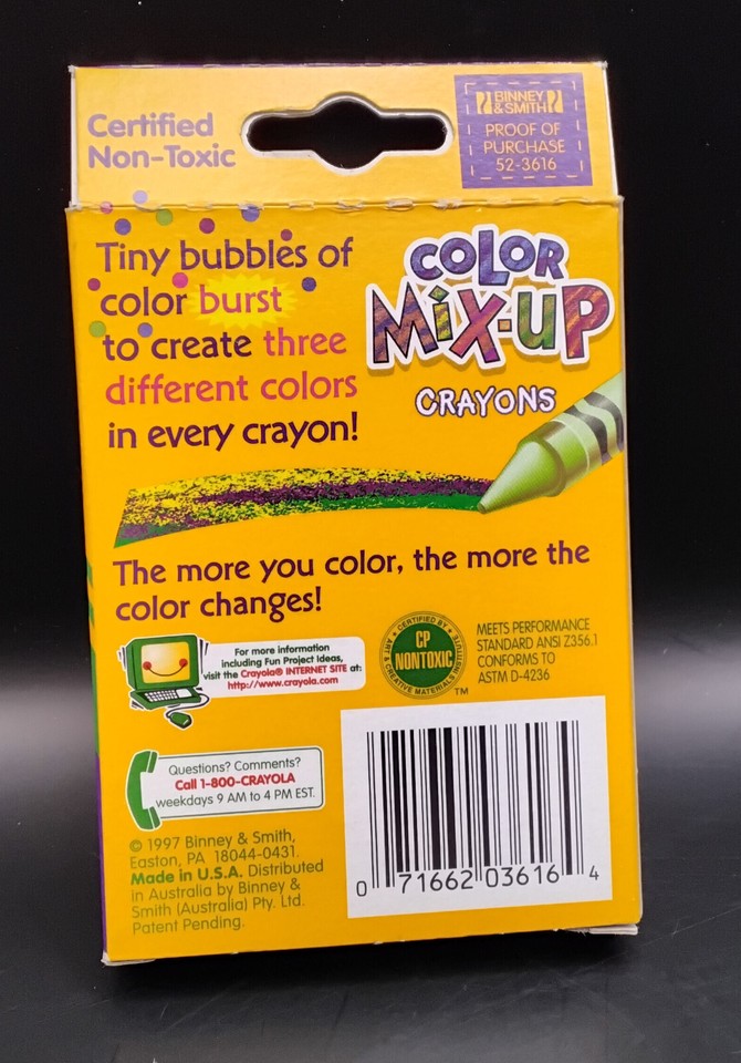 (BoxF) Vintage Crayola Crayons COLOR MIX-UP Box Of 16 Colors MIP NIB ...