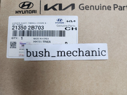 GENUINE OEM Hyundai Kia Cover Assy Timing Chain Oil Pump 213502B702 ...