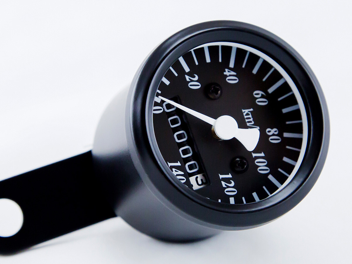 Speedo 48mm Super Mini Matt Black Cafe Bobber Chopper Tracker Vintage ...