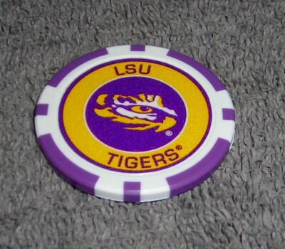 NCAA COLLEGE LSU TIGERS SOUVENIR COLLECTIBLE POKER CHIP GOLF BALL ...