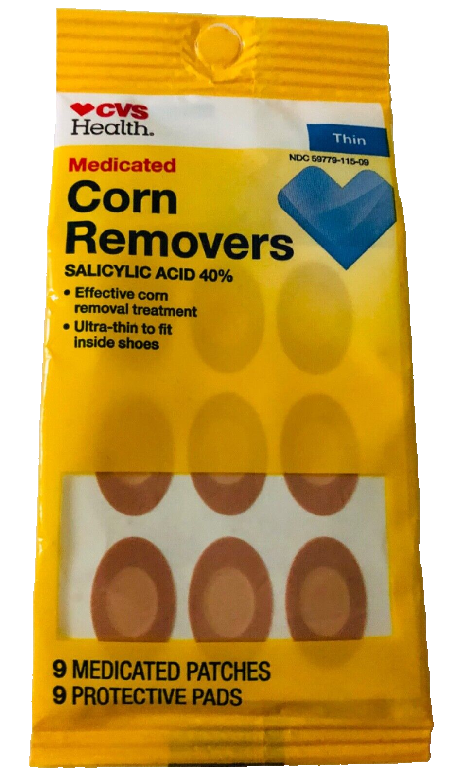 CVS MEDICATED CORN REMOVERS SALICYLIC ACID 40% 9 MEDICATED PATCHES EXP ...