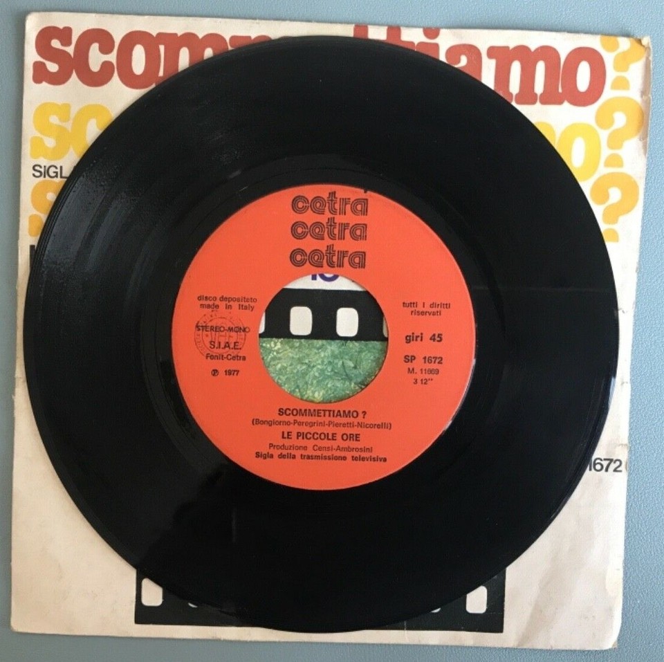 vinile 45 giri - SCOMMETTIAMO ? - sigla della trasmissione - SP1672 ...
