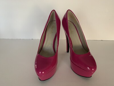 Qupid Women’s Hot Pink Platform/Stilettos Patent Leather Heels Size 6 1 ...