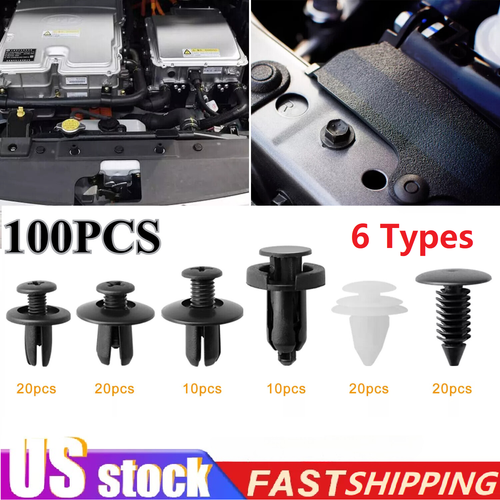For Subaru 100Pcs Car Bumper Hood Clips Retainer Rivet Fastener Fender ...