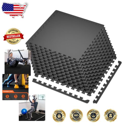 Versatile 0.4'' Thick Fitness Mats for Home Gym - Durable and Easy to ...