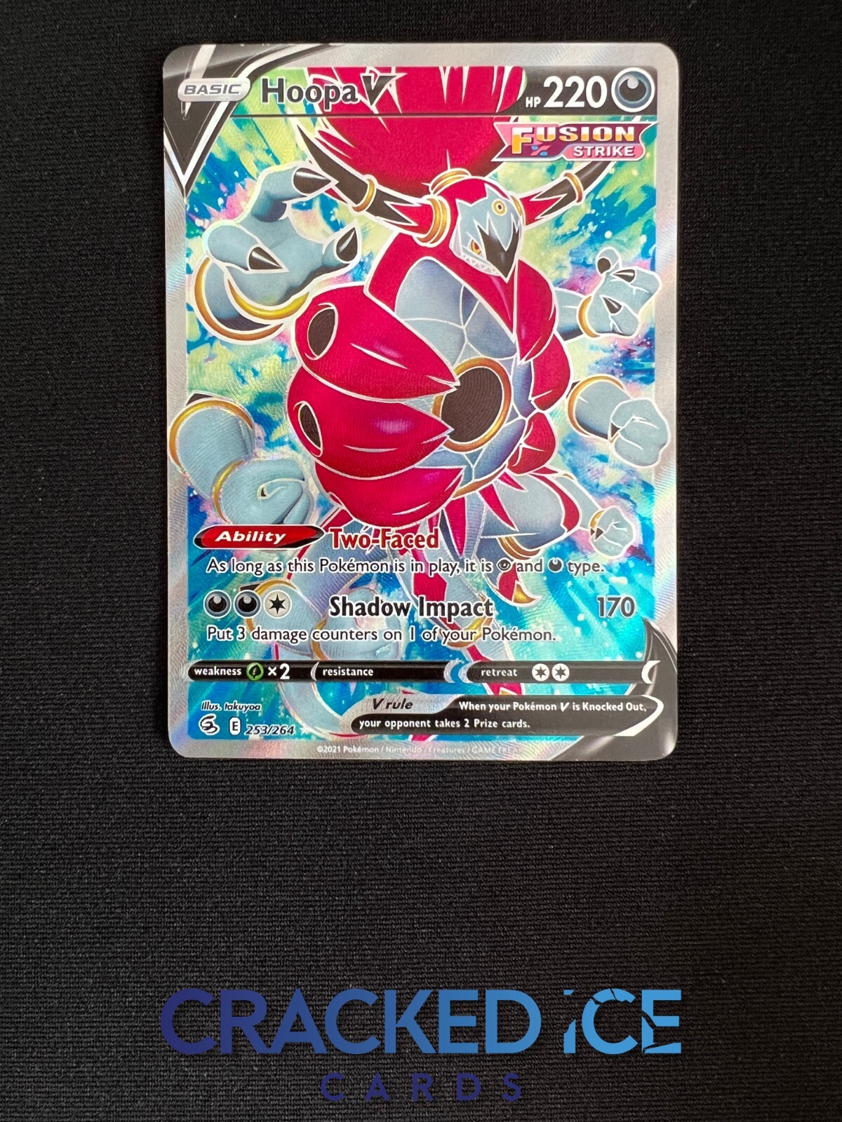Hoopa V 253/264 Fusion Strike Full Art Holo Rare Pokemon Card NM | eBay
