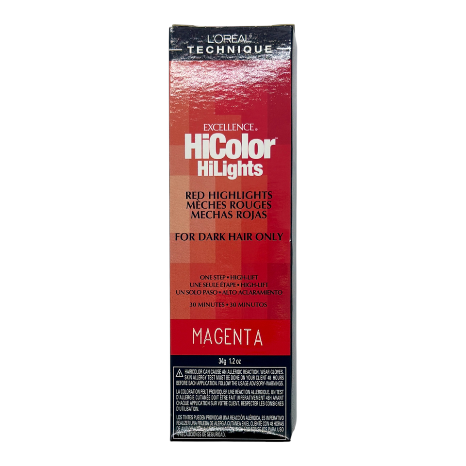 Loreal Excellence HiColor Red HiLights Magenta 3‑Pack • Permanent Hair ...