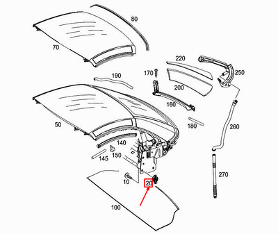 MERCEDES-BENZ SLK R172 Left B-Pillar Tolerance Ring A1727740095 NEW ...