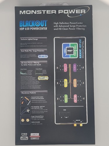 Monster Power Blackout HDP 650 Power Center Surge Protector NEW | eBay