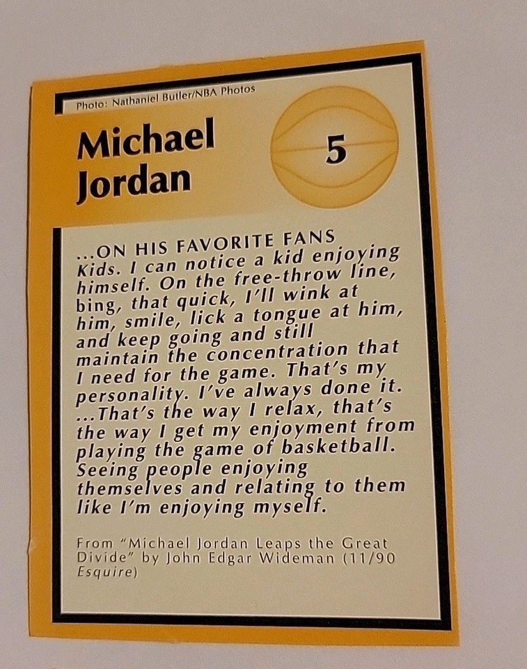 MICHAEL JORDAN 1991 Tuff Stuff Jr Chicago Bulls 6 CARD LOT | eBay