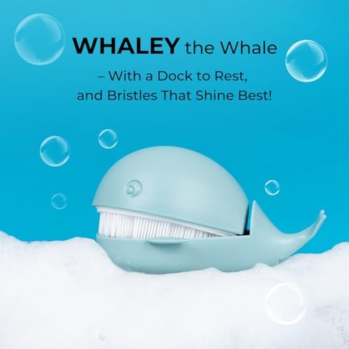 Whaley Whale Dish Brush – Cute Whale Scrub Brush for Dishes & Veggies ...