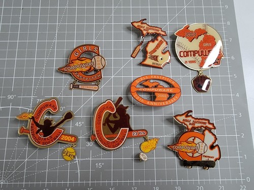 Girls Fast Pitch Softball Bins Compuware Orange Metal Detroit 2000's ...