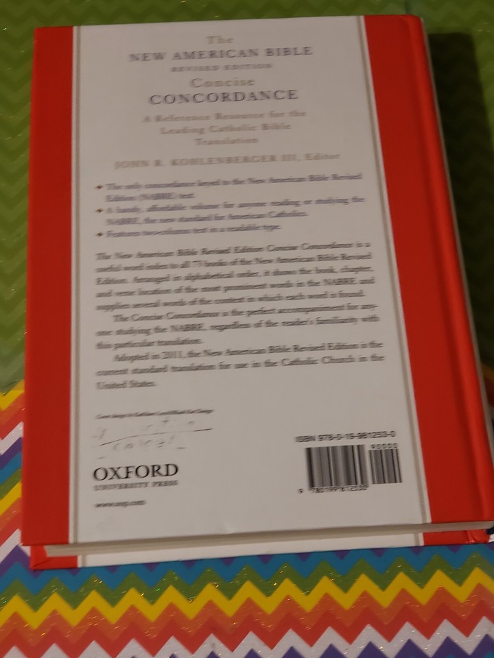 THE NEW AMERICAN BIBLE, CONCISE, CONCORDANCE, REVISED EDITION ...