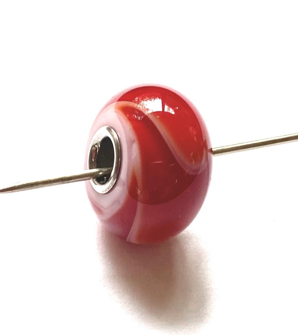 Rare Museum TROLLBEAD Red Armadillo Glass Bead Unique… - Gem