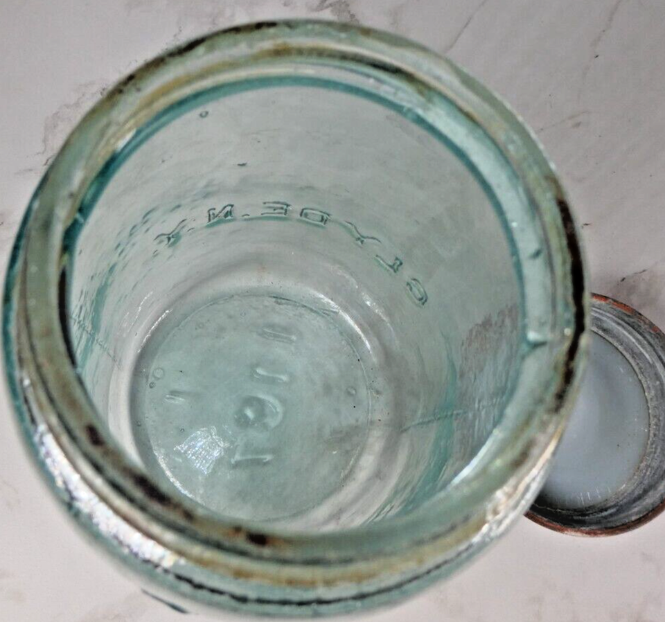 Rare MASON'S PATENT NOV. 30TH 1858 Consolidated Fruit Co. Clyde, NY ...