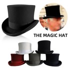 Vintage Wool Victorian Mad Hatter Top Magic Hat Gentlemen Performing ...