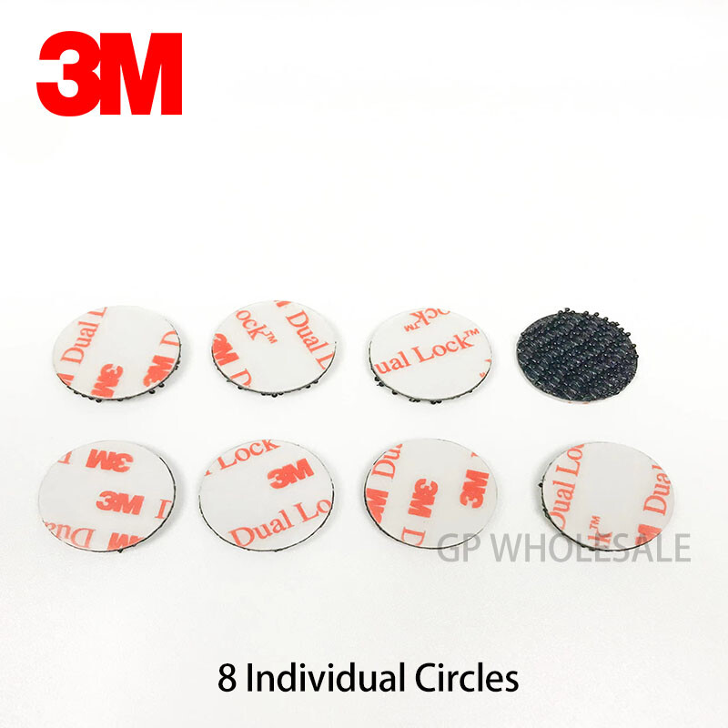 3M SJ3550 DUAL LOCK Circles DOTS ~ Self Adhesive Sticky Pads round 20mm ...