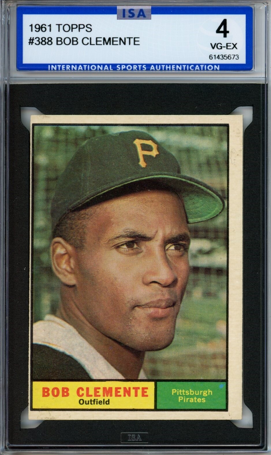1961 TOPPS #388 BOB CLEMENTE ROBERTO CLEMENTE PITTSBURGH PIRATES VG-EX ...