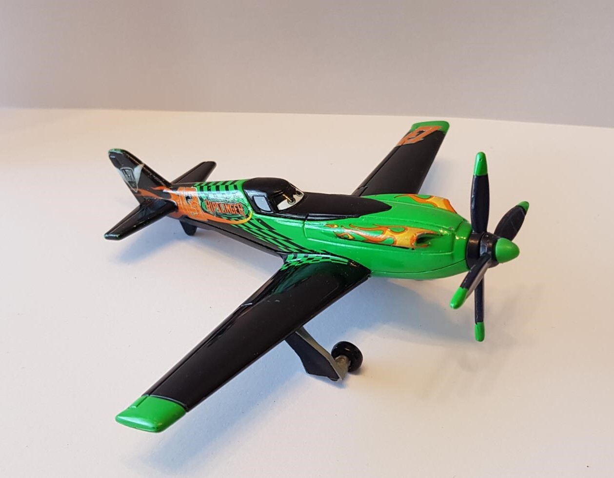 Disney Pixar Planes Ripslinger RPX 13 Racer Green Black Orange Diecast
