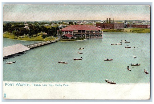 Forth Worth Texas TX Postcard Aerial View Of Lake Erie Hanley Park ...