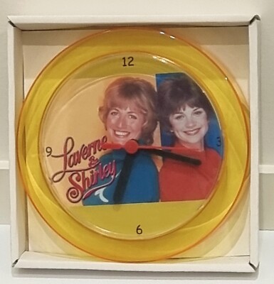 Laverne&Shirley Gold 7" Novelty Wall/Desk Clock Brand New | eBay