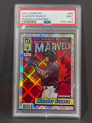 Wander Franco 2022 Donruss MARVELS DIAMOND Rare PSA 9 Rookie Card RC | eBay